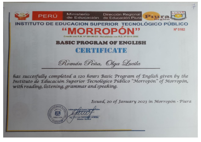 Certificado Ingles | PDF