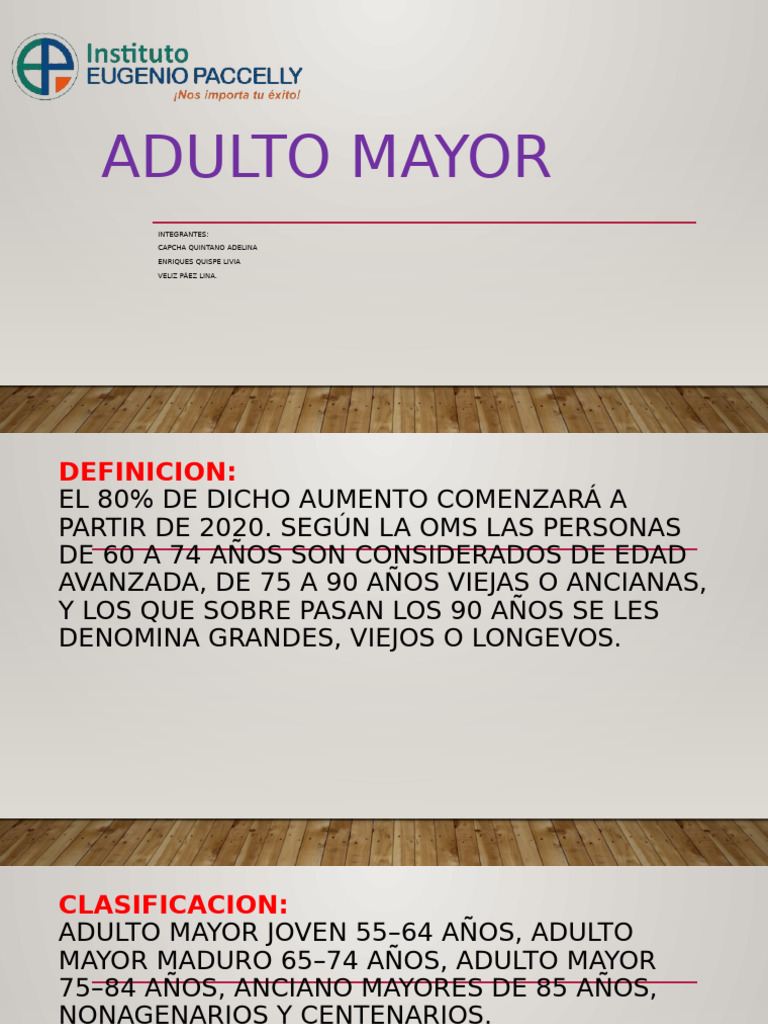 Adulto Mayor | PDF