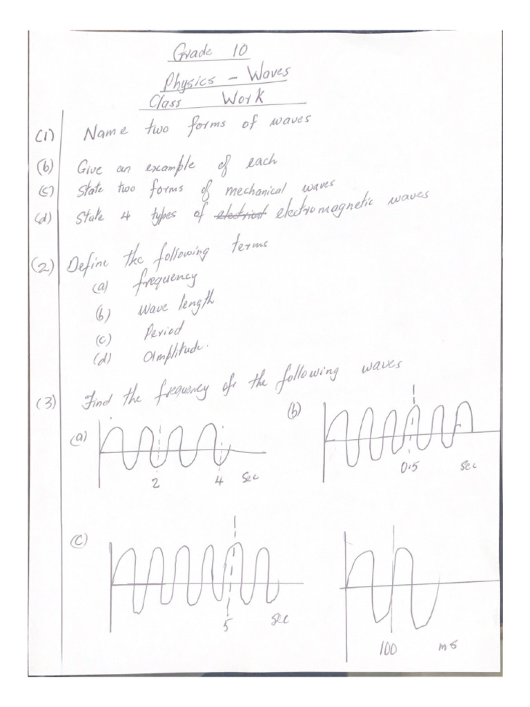 Name Two Forms of Waves | PDF
