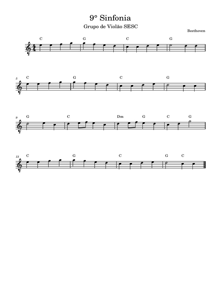 9° Sinfonia - Violão | PDF