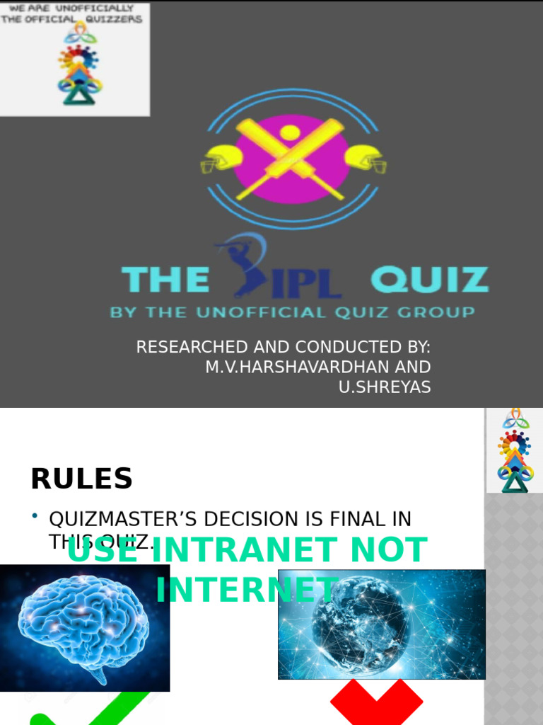 Ipl Quiz Finals 2 | PDF