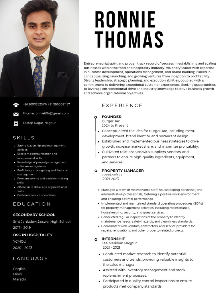 Ronnie Thomas Resume | PDF