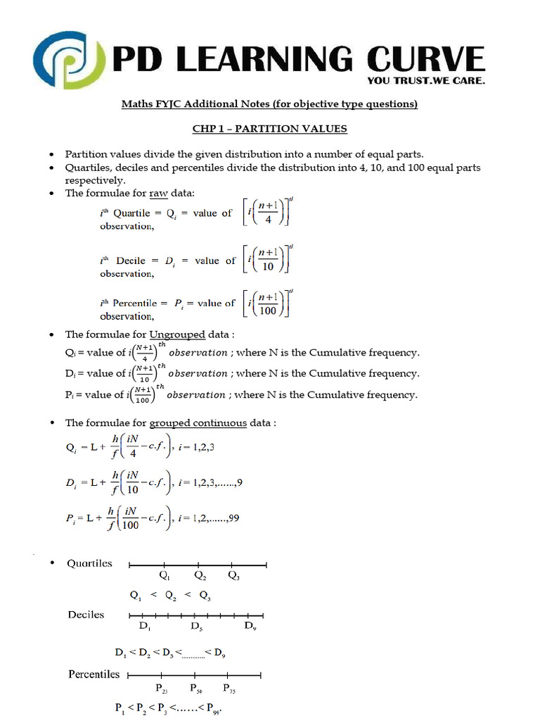Partition Values Notes For Obj | PDF