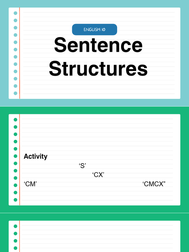 Q1 - Sentence Structures | PDF