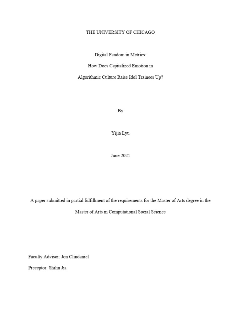 Digital Fandom in Metrics - How Does Capitalized Emotion in Algorithmic ...