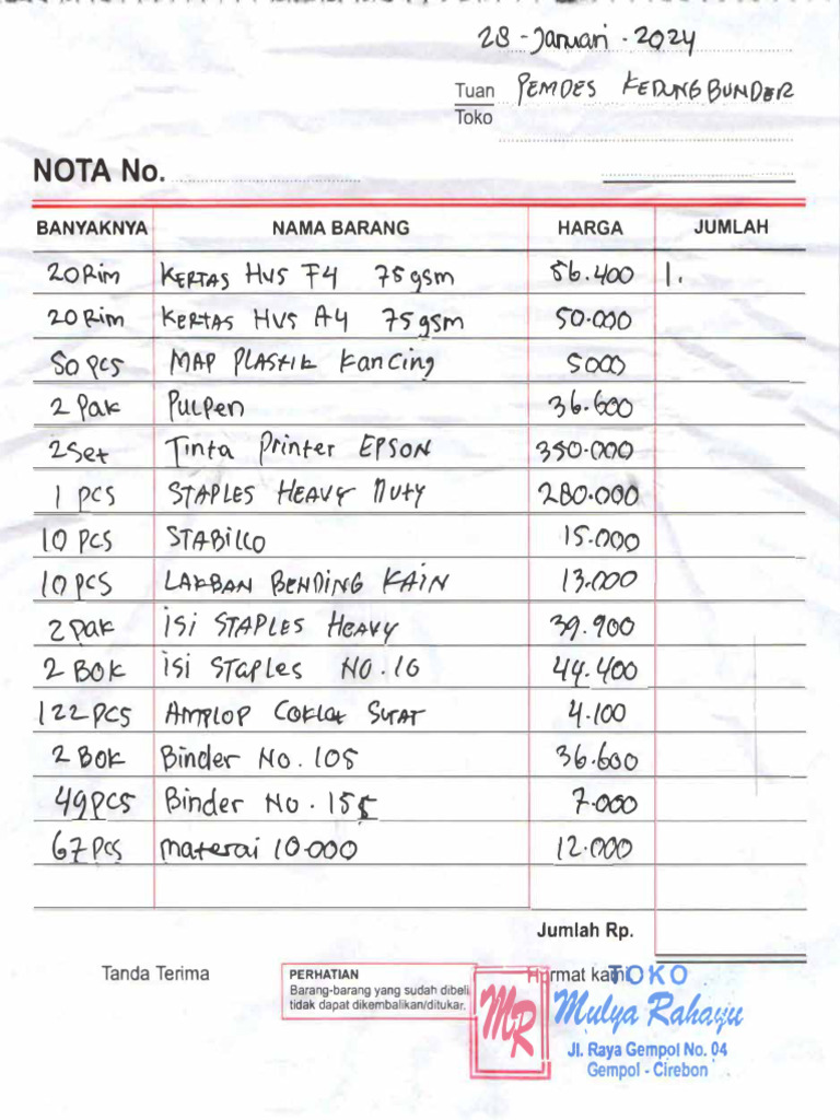 Nota Atk | PDF