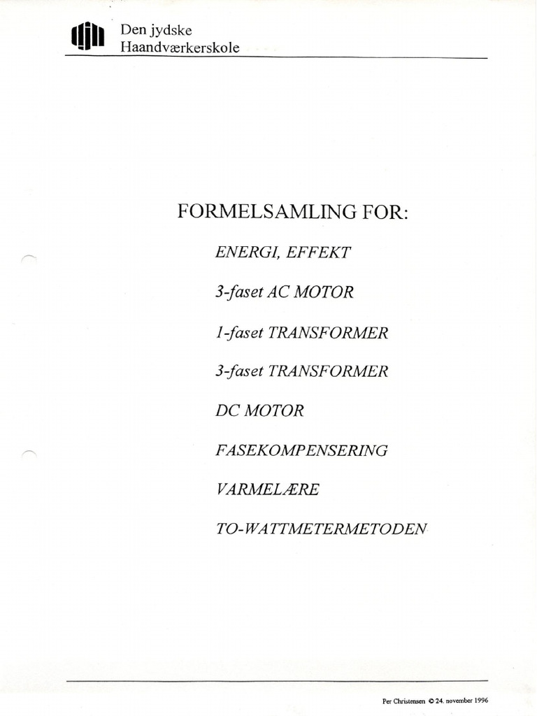 Formelsamling DJH | PDF