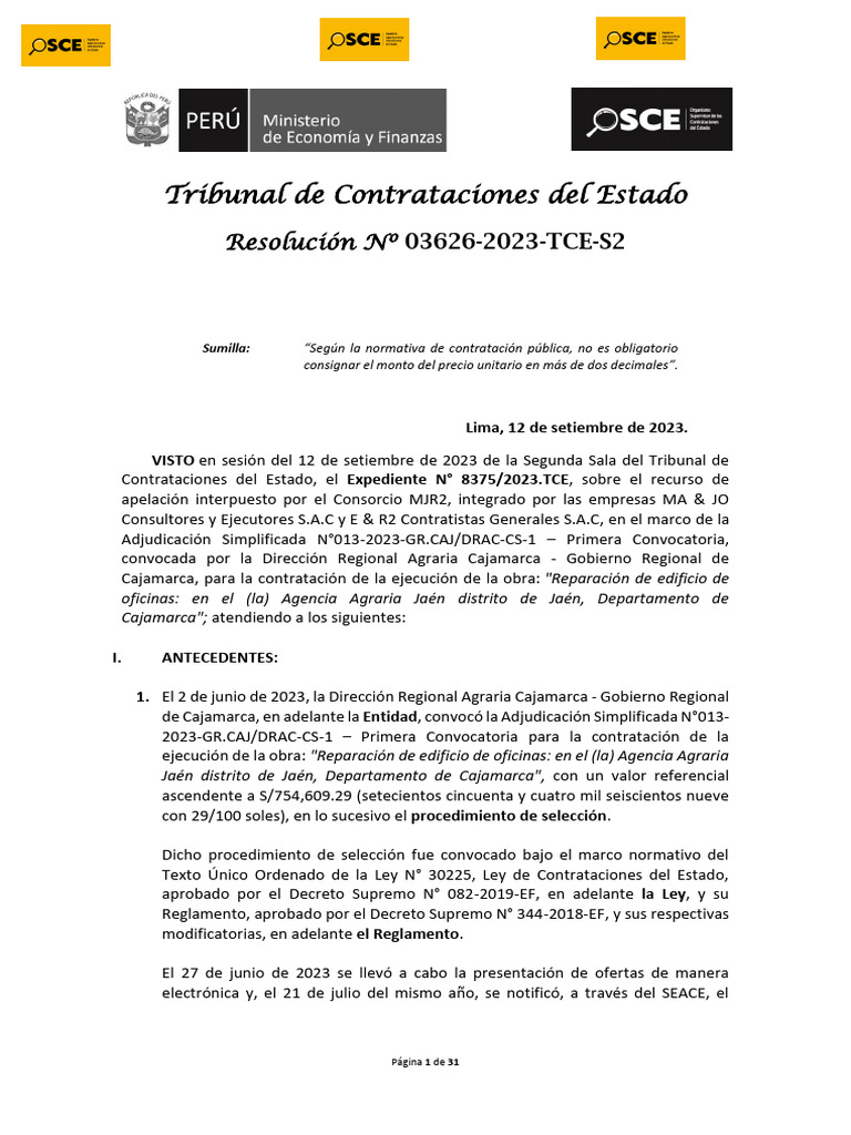 Resolución #3626-2023-TCE-S2 | PDF