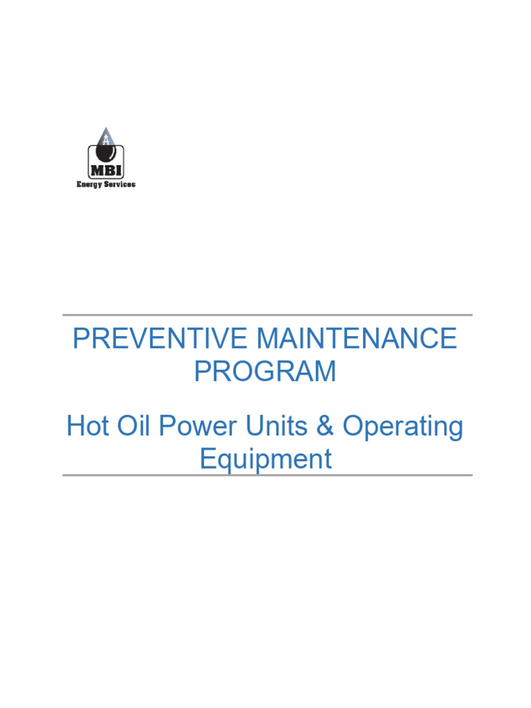 Hot Oil Power Units and Operating Equipment | PDF | Vehicles | Calibration