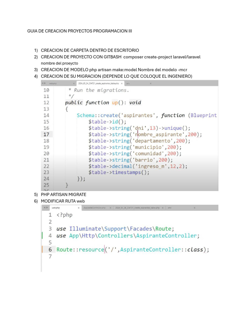 Guia de Creacion Proyectos Programacion Iii | PDF | Arte | Computadoras