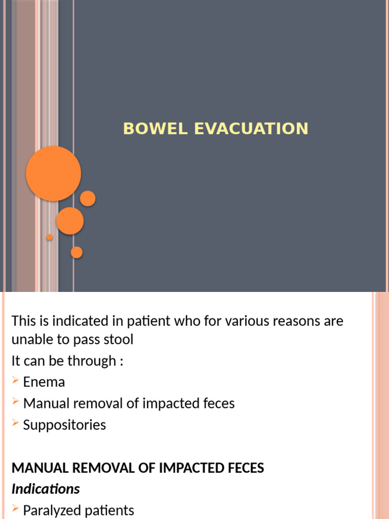 Bowel Evacuation | PDF