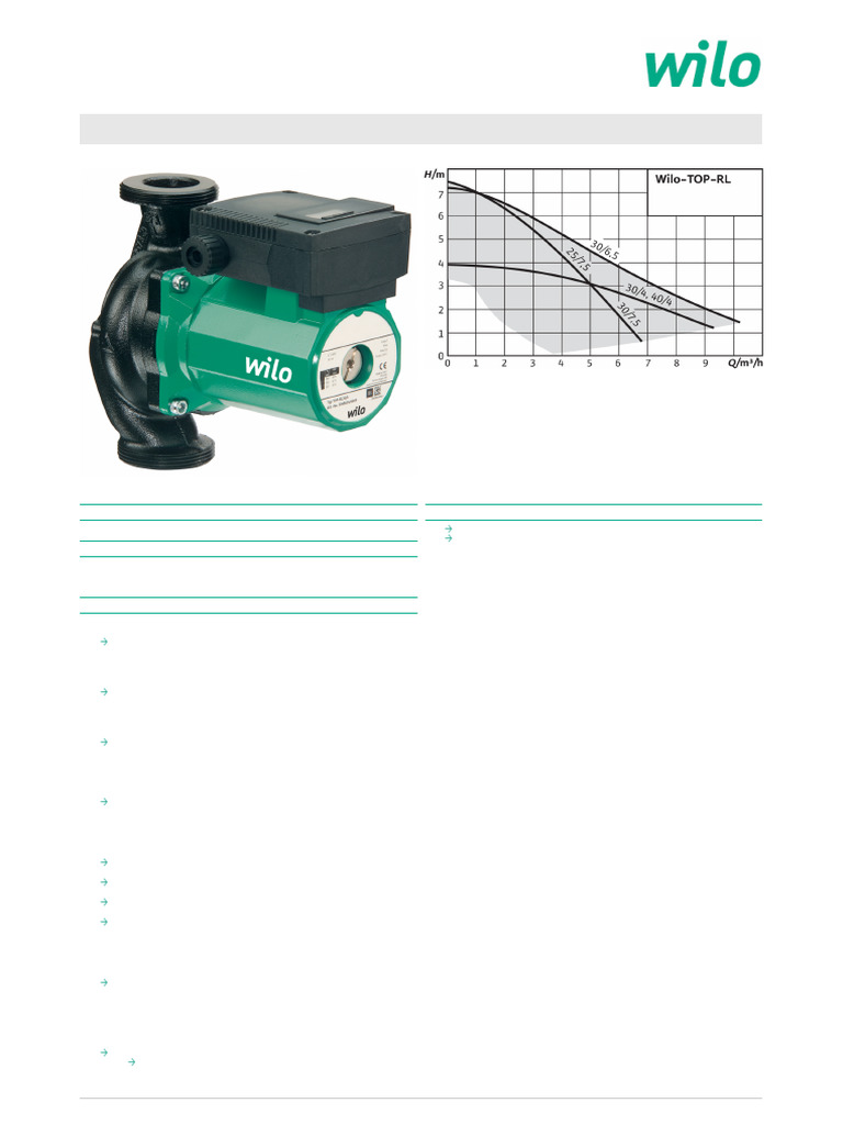Wilo - Bomba Circuladora | PDF
