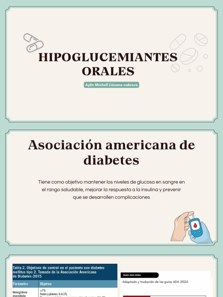 Hipoglucemiantes Orales 1 | PDF