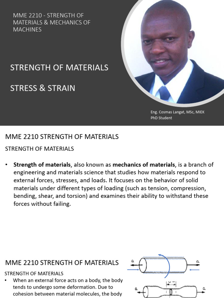 Notes - Strength of Materials - Stress and Strain | PDF