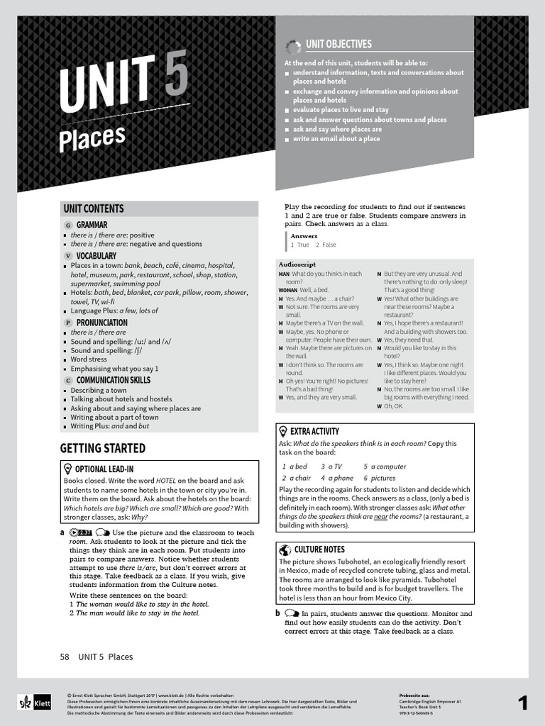 Empower A1 TB Unit5 | PDF | Grammatical Number | Noun