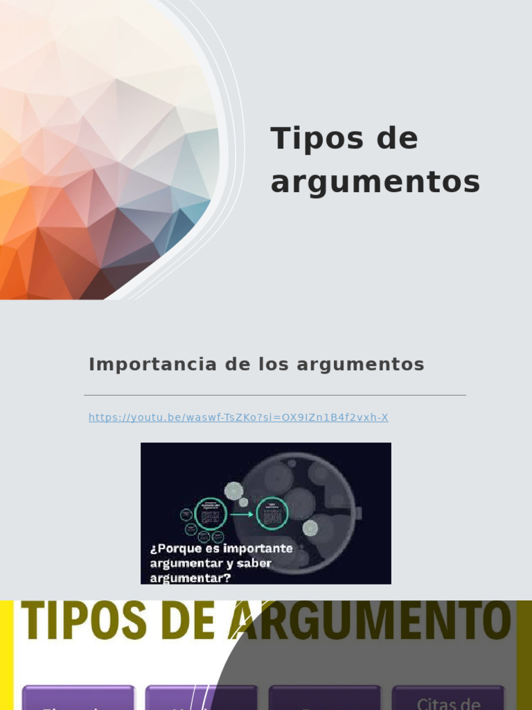 Tipos de Argumentos | PDF