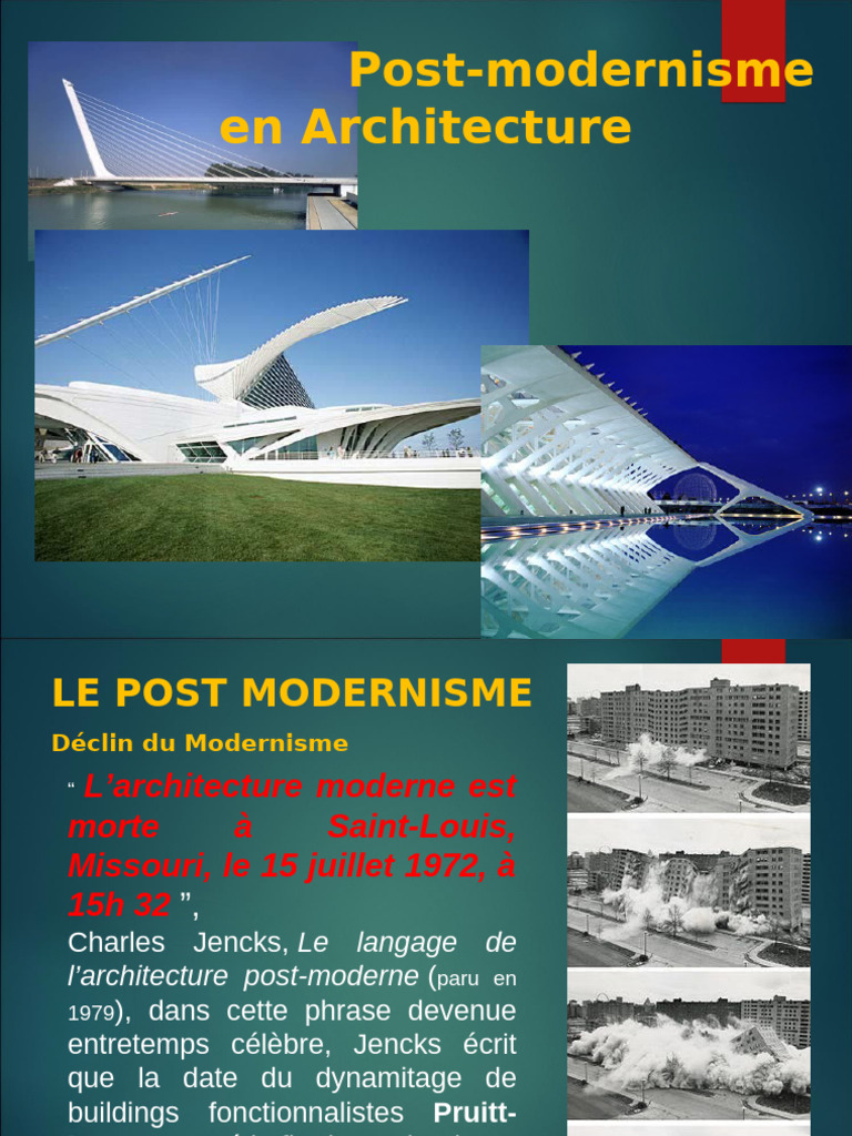 Postmodernisme en Architecture : Rupture et Références | PDF | Conception architecturale ...