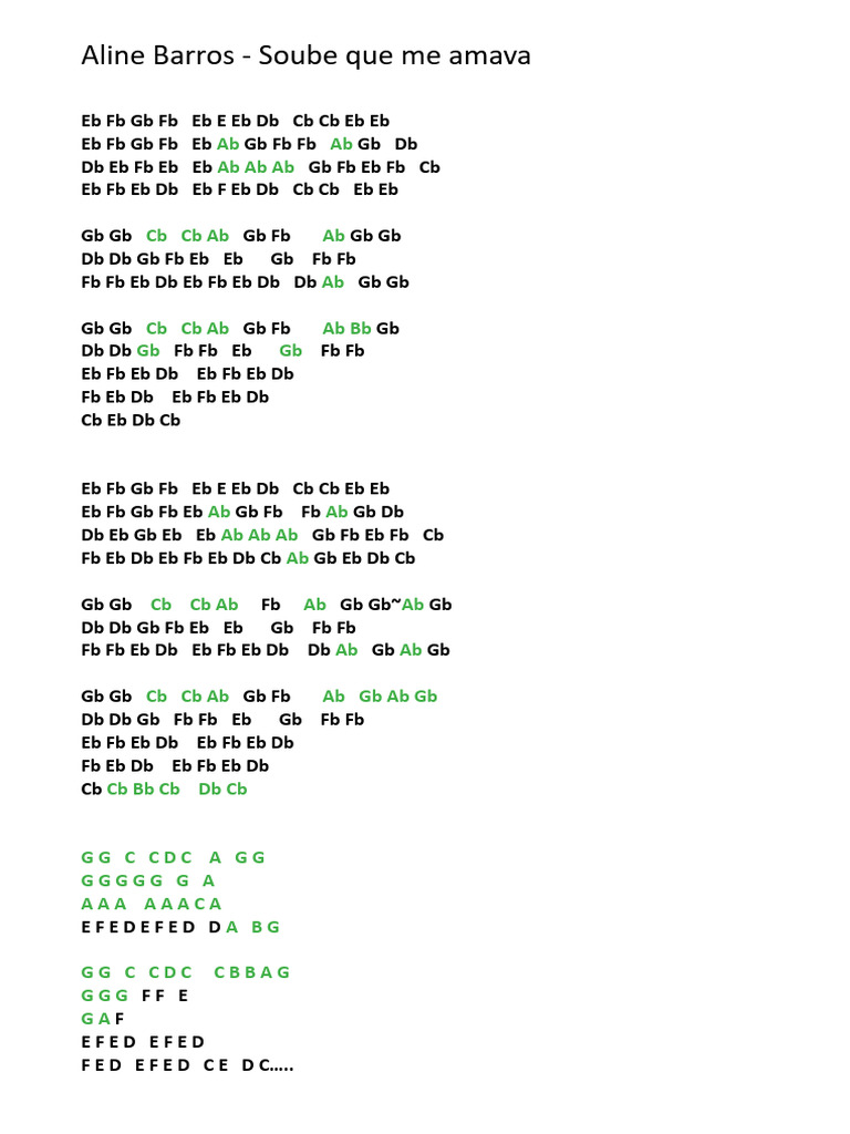 Aline Barros - Soube Que Me Amava | PDF