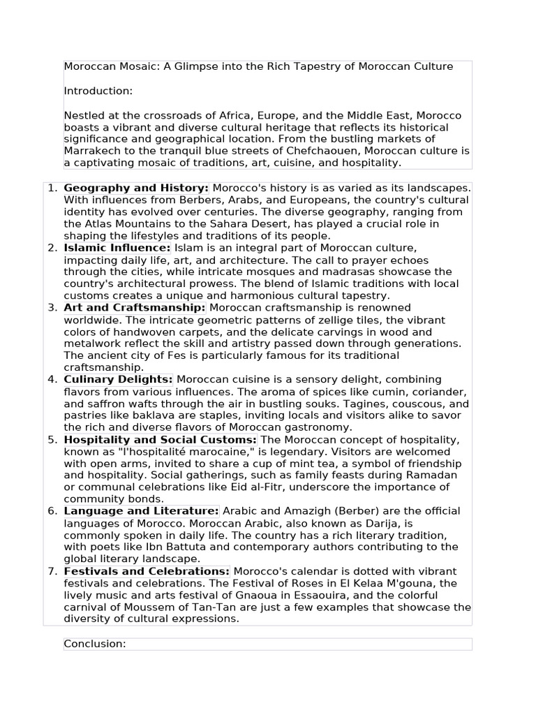Moroccan Mosaic | PDF