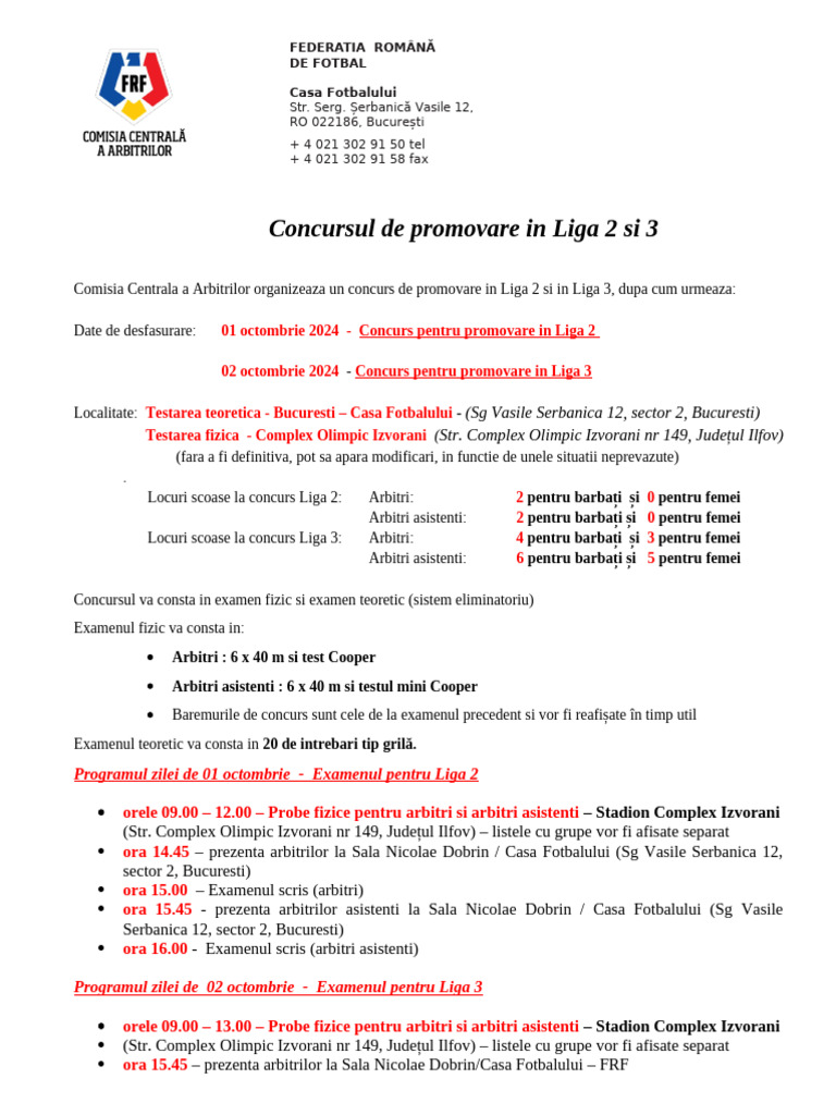 Detalii Concurs 2024 - Site | PDF