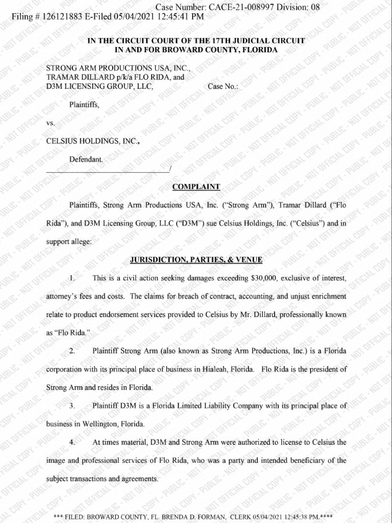 Flo Rida Celsius | PDF