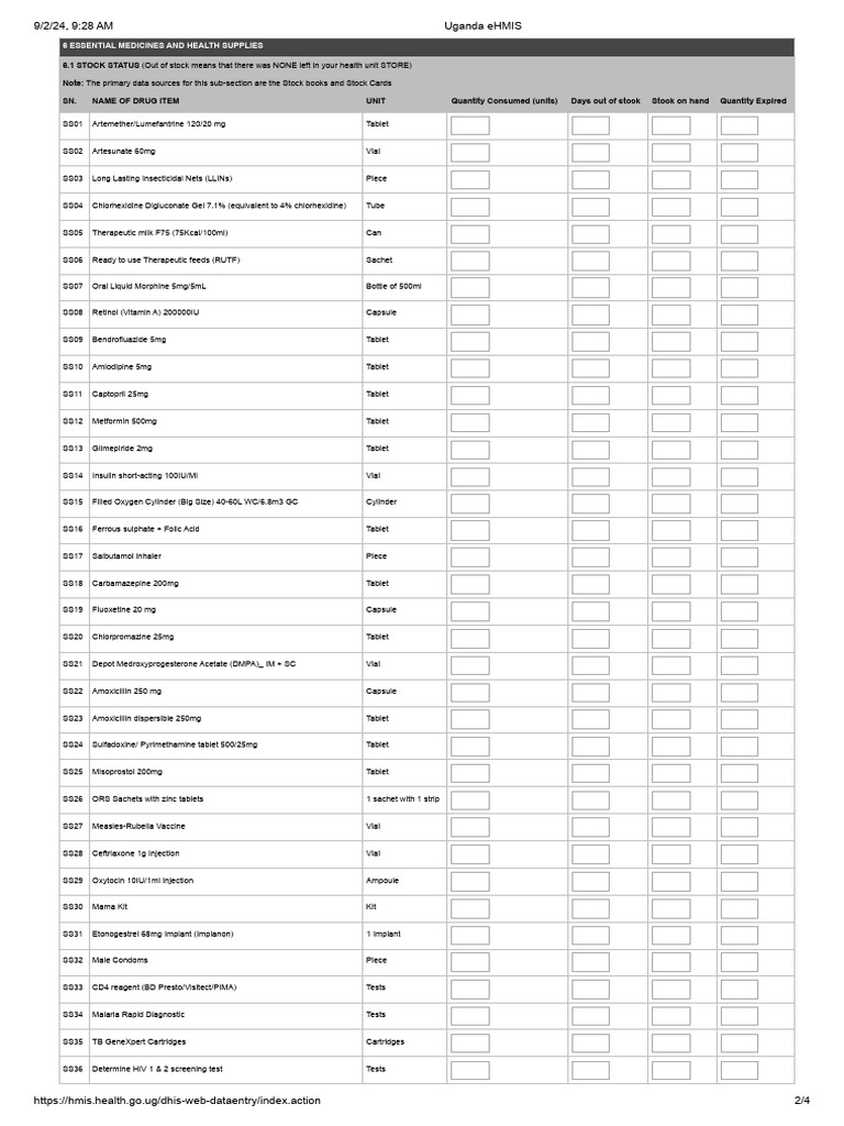 Hmis 105-6 Logistics Data Tool | PDF