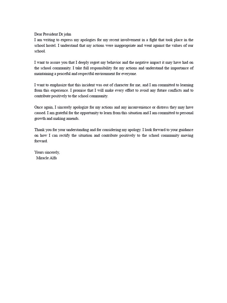 Dear President | PDF