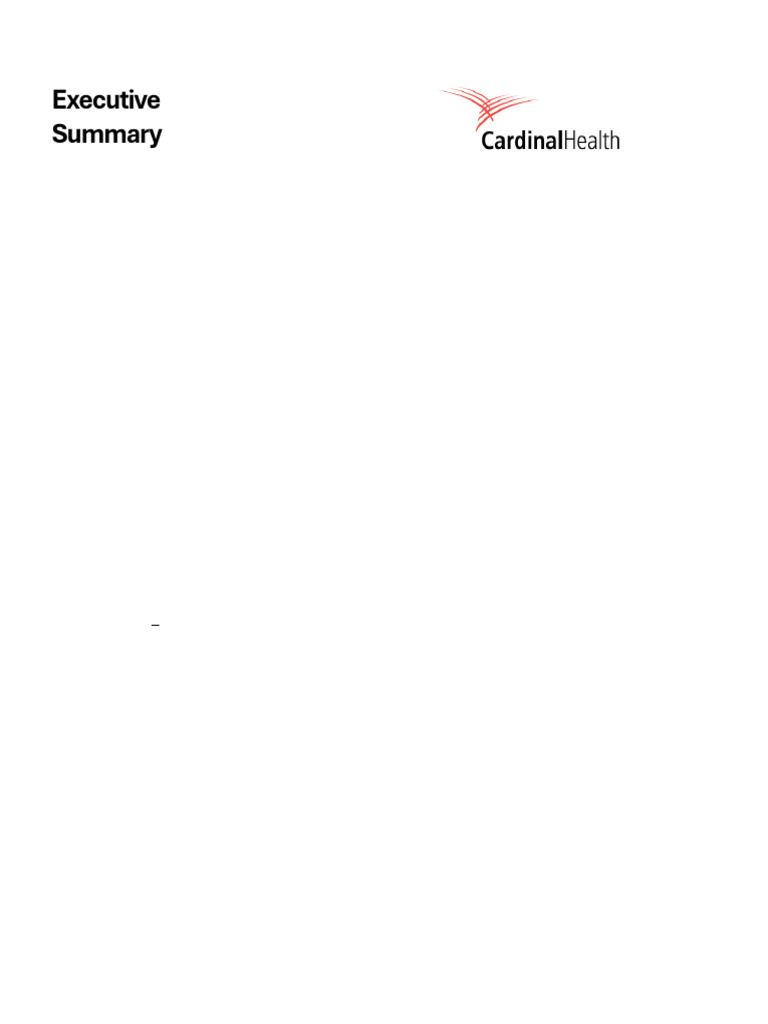 Executive Summary - Cardinal Health | PDF