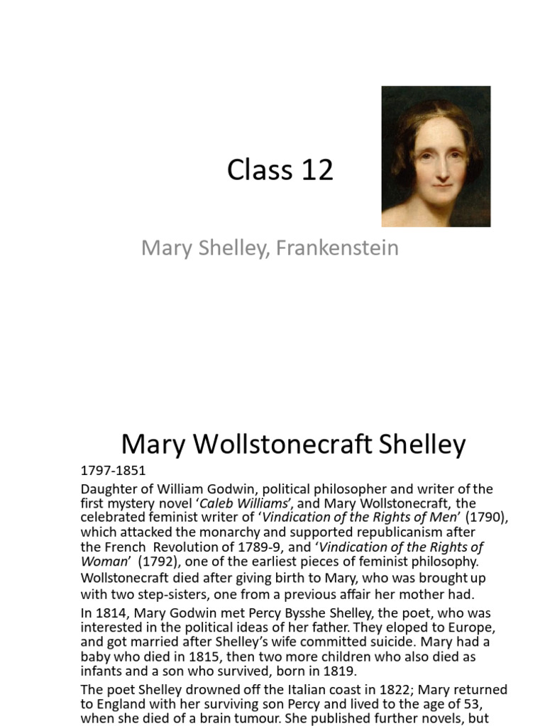 "Biografía de Mary Shelley y Frankenstein" | PDF | Mary Shelley ...