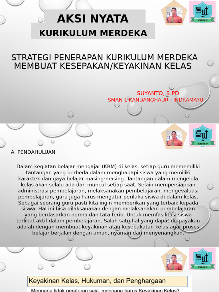 Kurikulum Merdeka AKSI NYATA KESEPAKATAN KELAS SYT | PDF