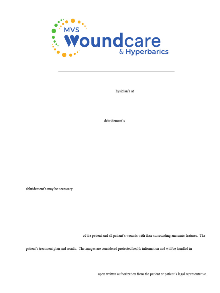 MVS WC HBOT Wound Care Consent 1 | PDF | Wound | Clinical Medicine