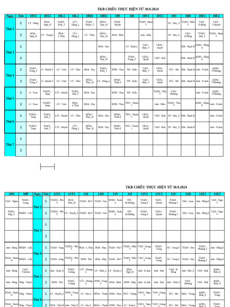 TKB Chieu 30 9 2024 | PDF