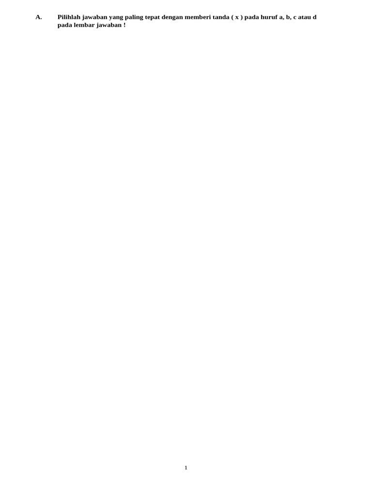 Soal Pts Kls 7 PKN SMT 1 | PDF