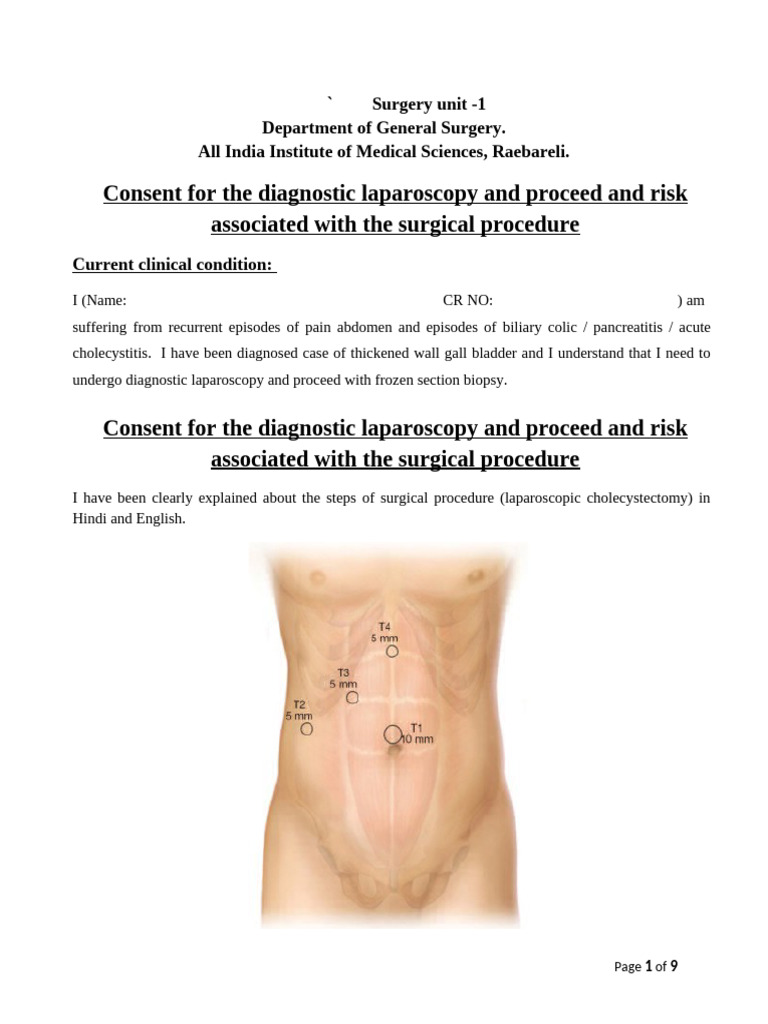 Lap Chole Consent | PDF