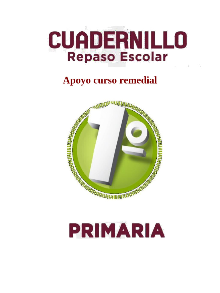 Cuadernillo de Repaso Primer Grado Elprofe20 | PDF