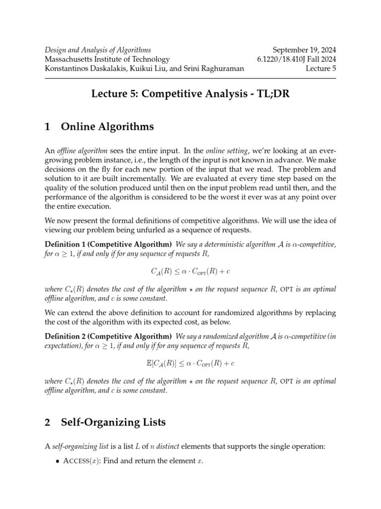 L05 Competitive TLDR | PDF