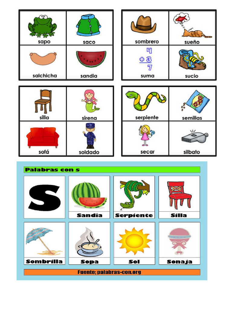 Imagenes Fonema S | PDF
