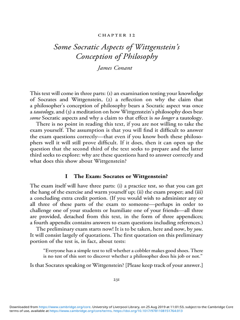 James Conant - Some Socratic Aspects | PDF