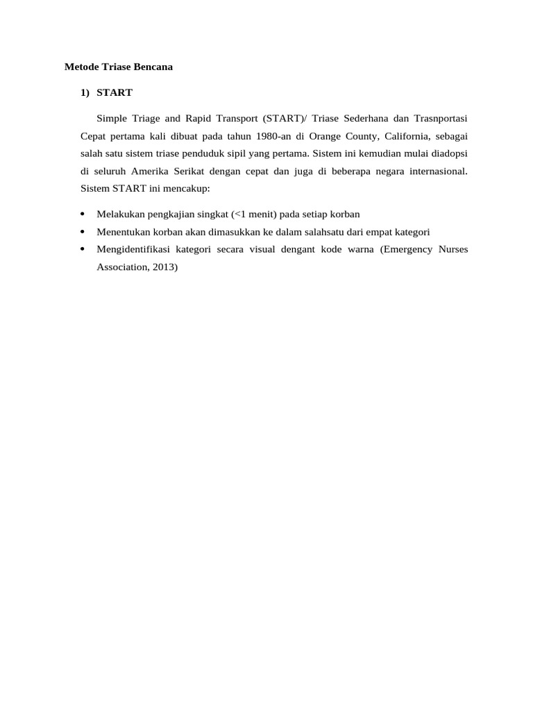 Metode Triase Bencana | PDF