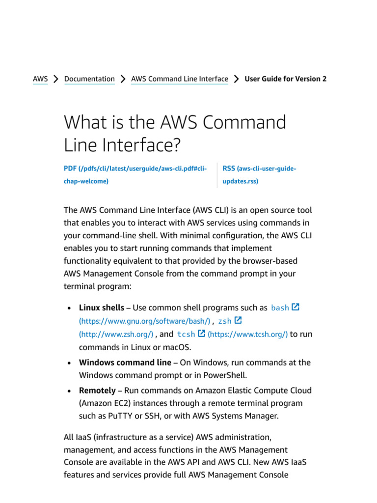 What Is The Aws Command Line Interface Aws Command Line Interface Pdf