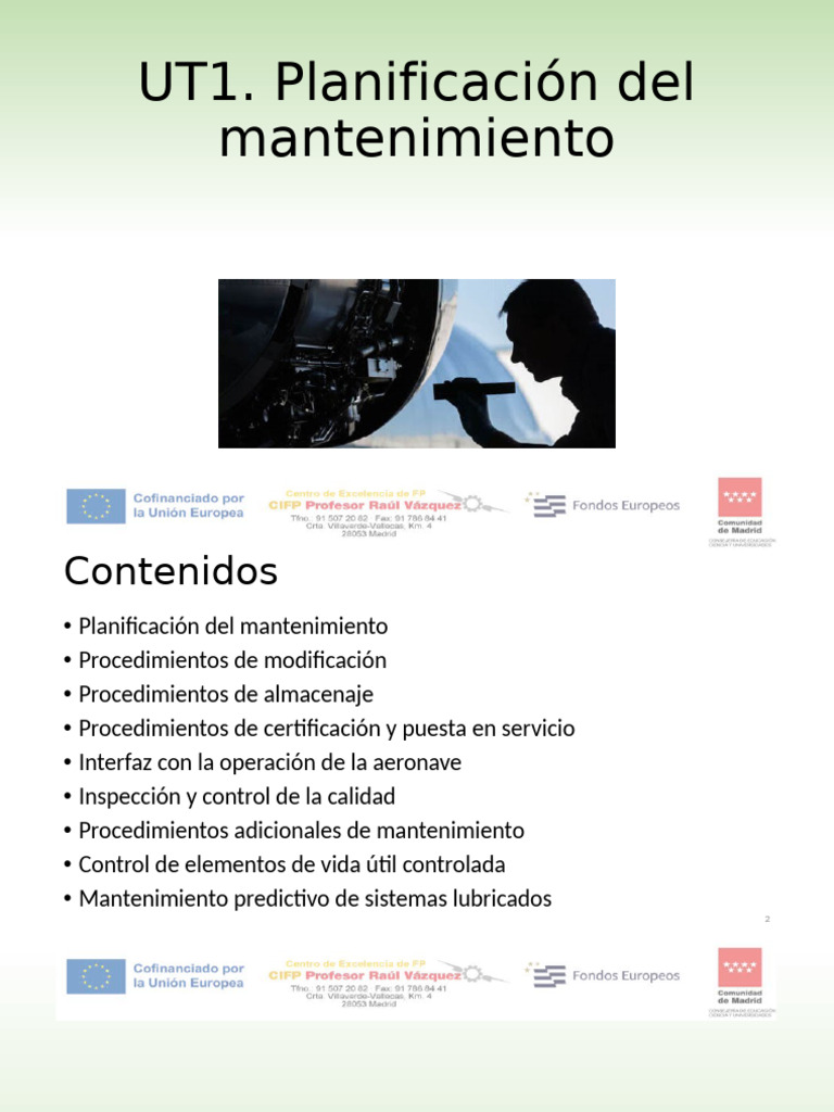 UT1.Planificación Mantenimiento | PDF