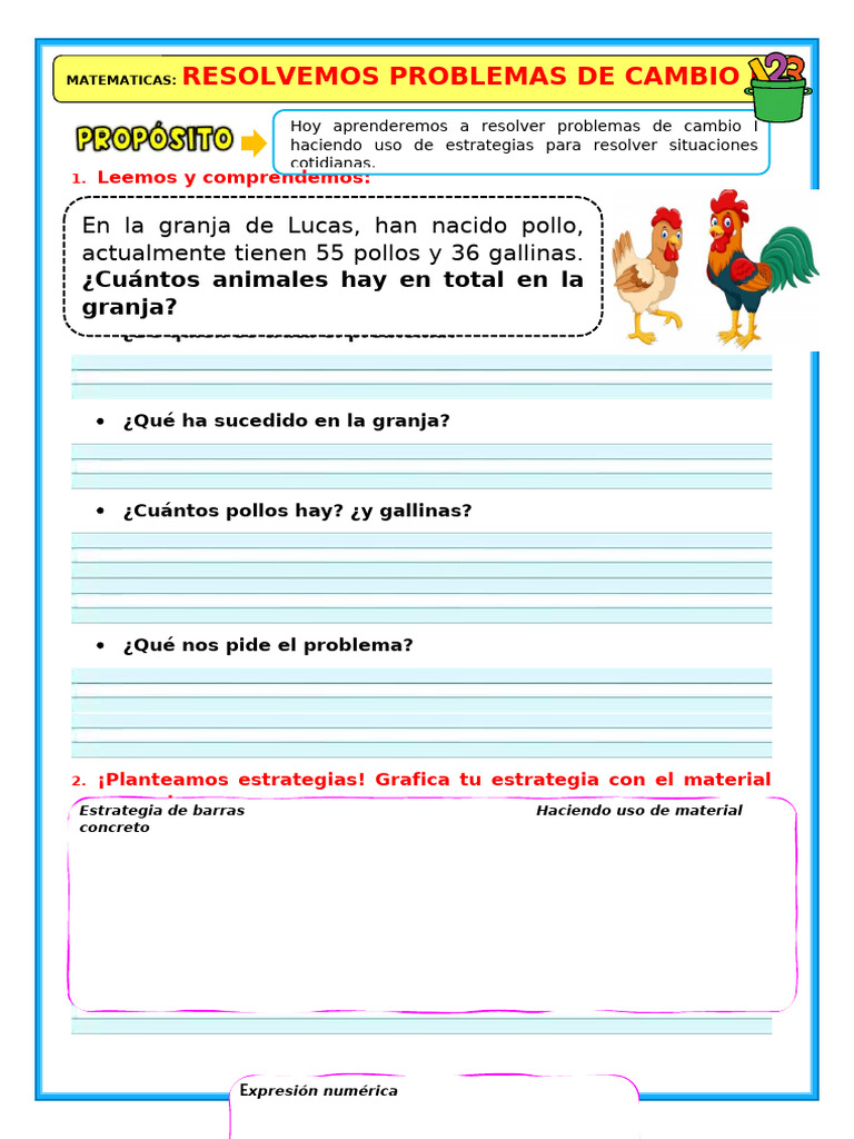 U6 S3 Ficha D2 Mat Resolvemos Problemas de Cambio 1 | PDF