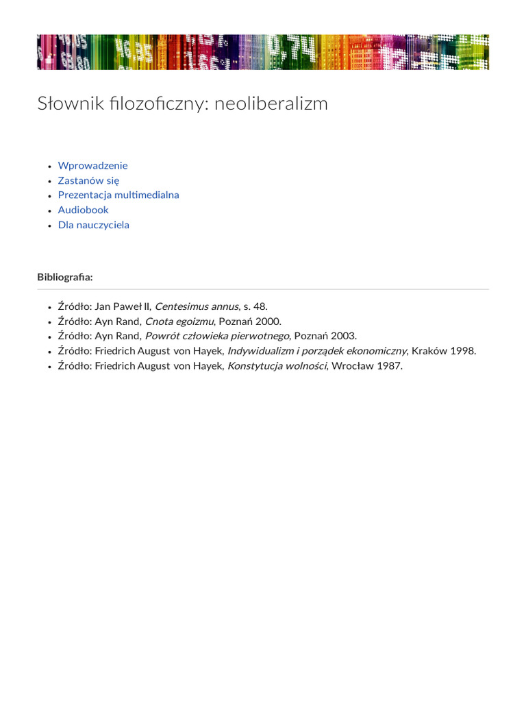 Slownik Filozoficzny Neoliberali | PDF