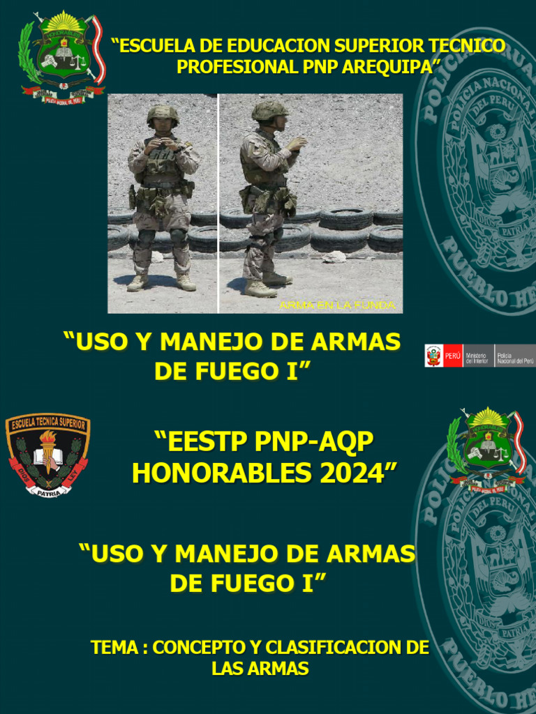 Uso y Manejo de Armas 1ra Clase | PDF