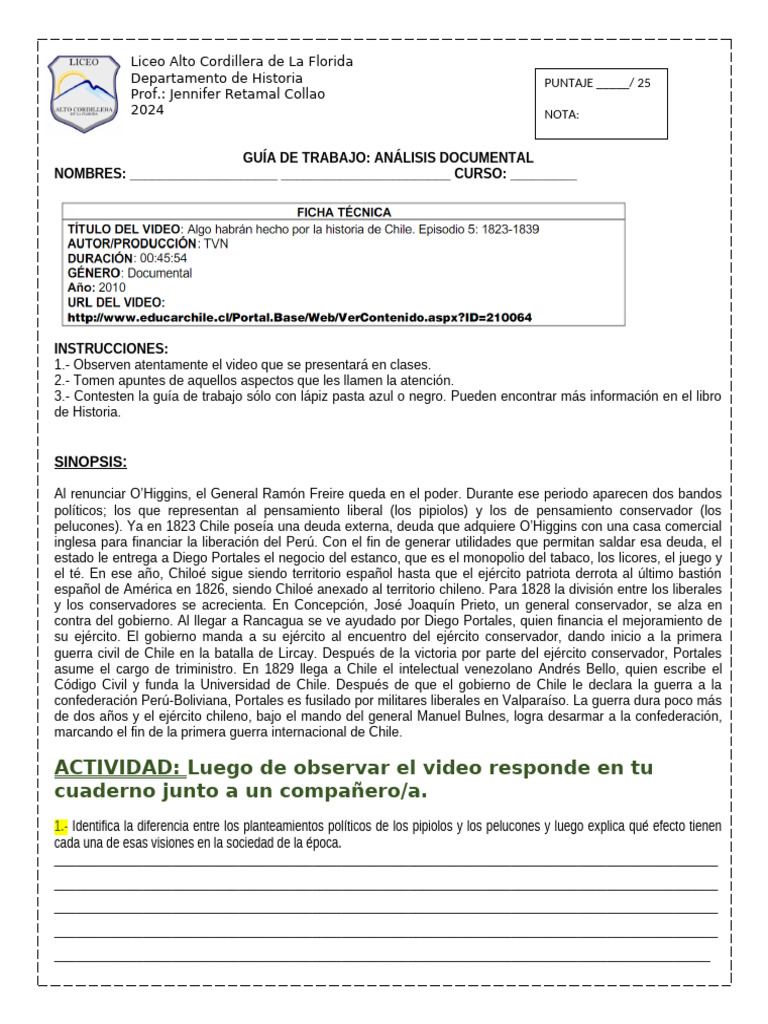 Guia Documental Algo Habran Hecho Capitulo 6 | PDF