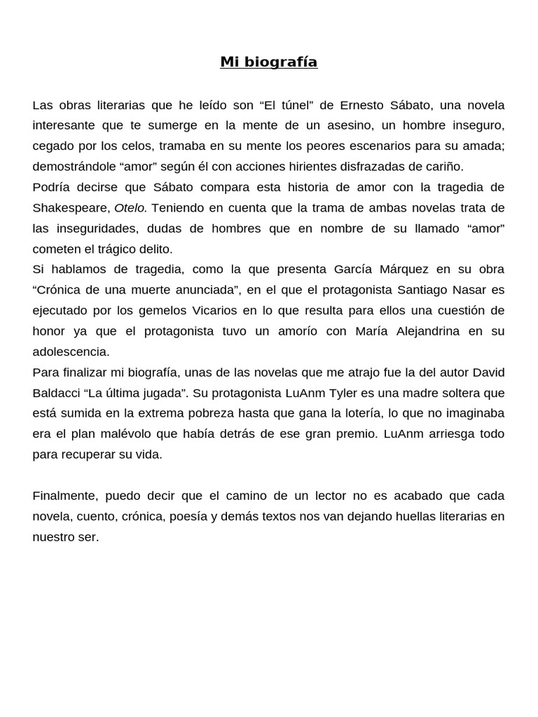 Mi Biografía | PDF