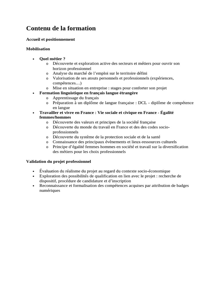 Les Modules de Formation | PDF