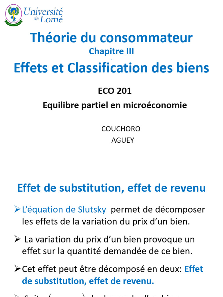 Chapitre III - Effets Et Classification Des Biens | PDF
