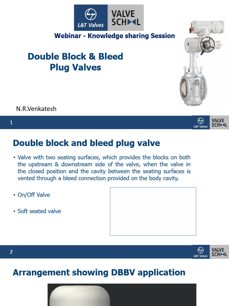 Double Block Bleed Plug Valves | PDF