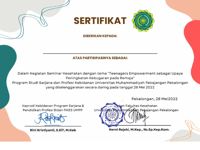 Sertifikat - Sherly Aprilyan | PDF